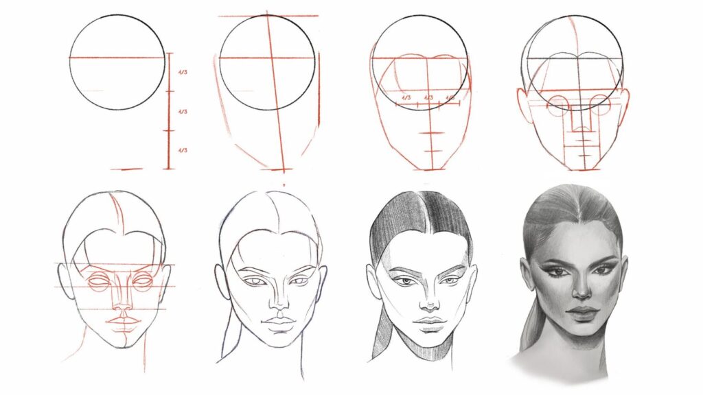 Cómo dibujar el rostro femenino al estilo de Kevin Farias